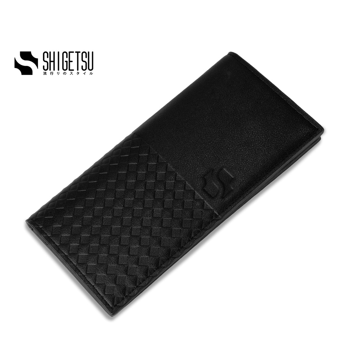 Shigetsu AIZU Long Leather Wallet for men card holder short bifold wal