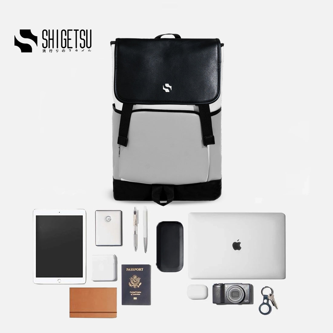 Shigetsu FUJI Block Leather Backpack